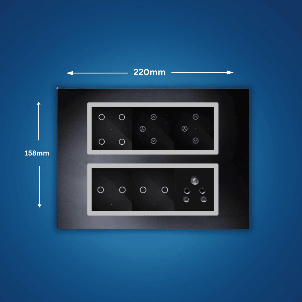 Wynbee Smart 12 Module Touch Switch Board | 4 Relay Touch Switch, Fan ...
